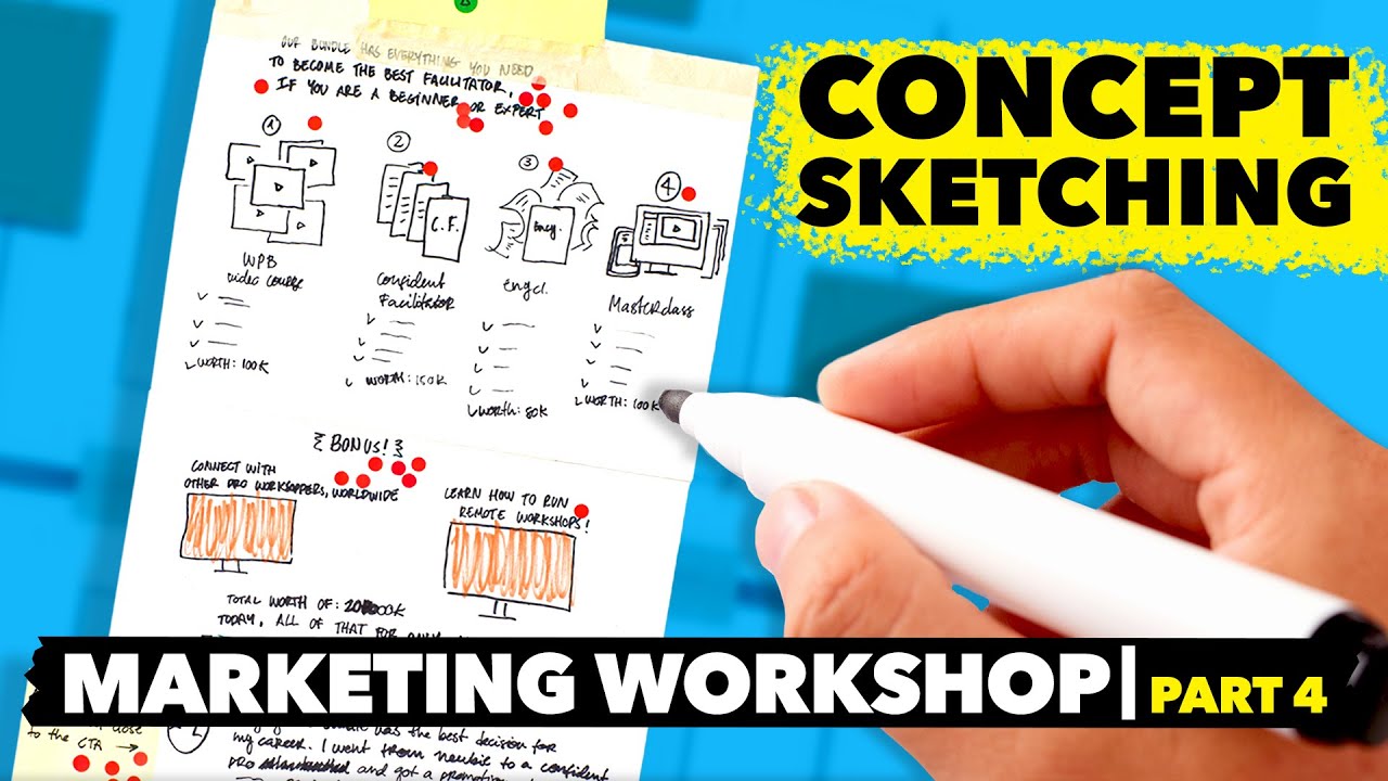 How to SKETCH a CONCEPT Without Drawing Skills | Marketing Workshop ...