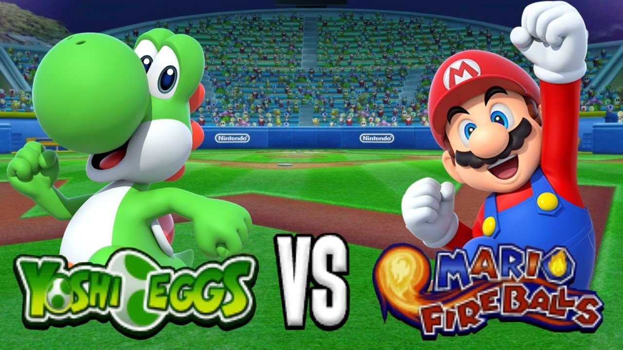 Mario Super Sluggers - Team Yoshi Vs. Team Mario - YouTube