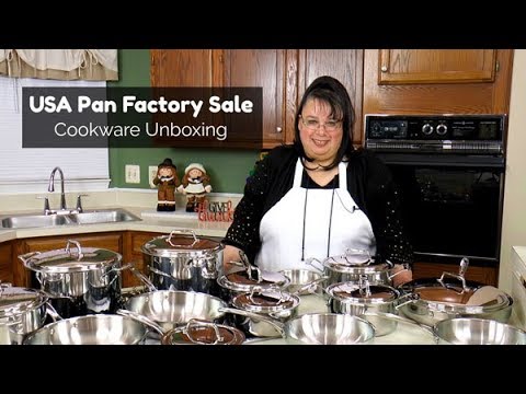 USA Pan Factory Sale Cookware Unboxing | 2 Tri-Ply Cookware Sets! | 8 ...