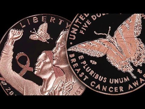 US Mint First: Pink Gold Breast Cancer Awareness Coin - YouTube