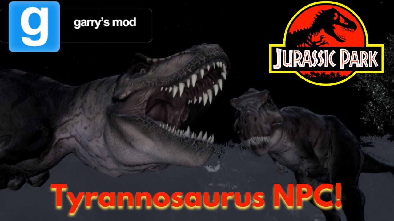 Gmod Mod Reviews: HORRORFYING Jurassic Park TYRANNOSAURUS NPCS!! - YouTube