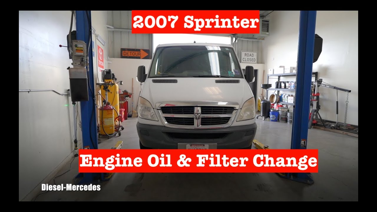 2007 Sprinter OM642 Engine oil change - YouTube