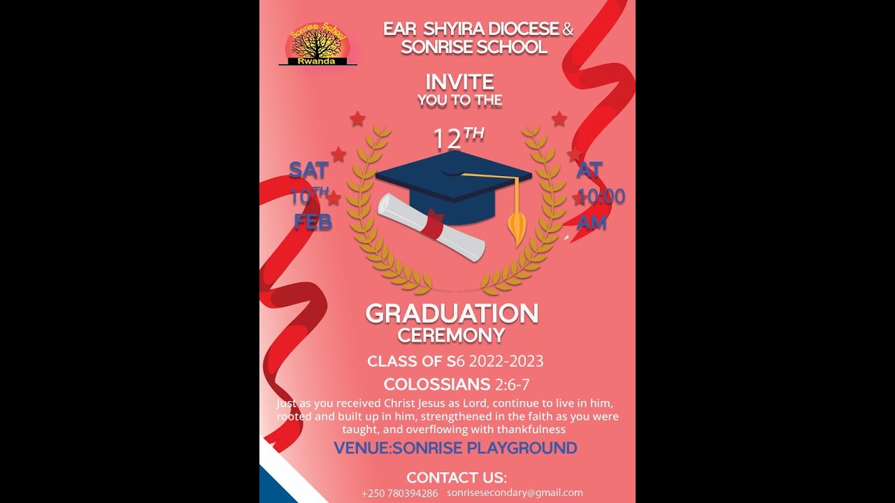 The 12th Graduation Ceremony SONRISE SCHOOL - YouTube