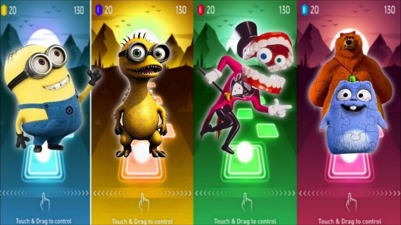 Minions🆚T Rex Minion🆚Digital Circus Episode 4🆚Grizzy The Lemmings| Who ...