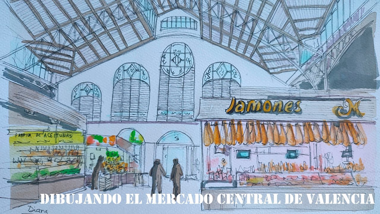 Mercado Central de #Valencia 😍 #drawing #painting #art #artwork # ...
