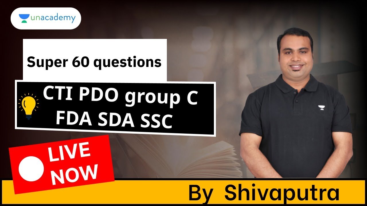 Super 60 questions for CTI PDO group C FDA SDA SSC | Shivaputra RC ...
