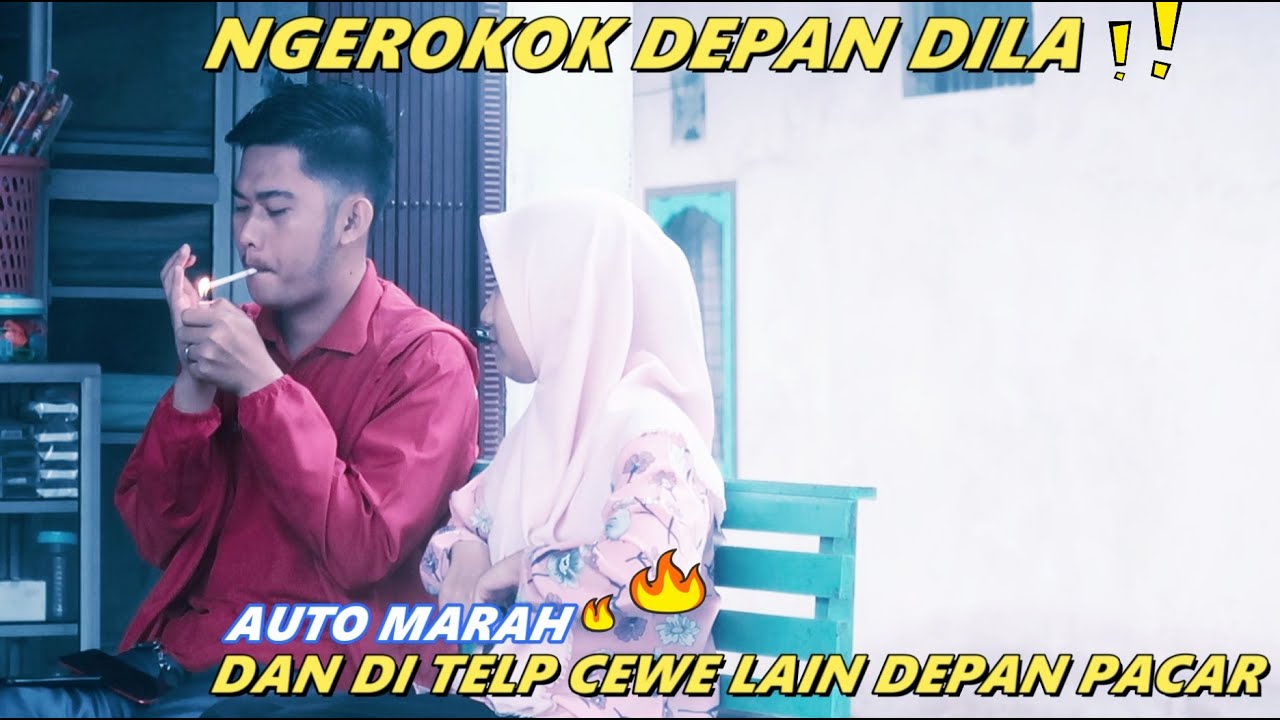 PRANK Blak Blakan NGEROKOK DEPAN PACAR & DI TELP CEWE LAIN DI DEPAN PACAR !!! - YouTube