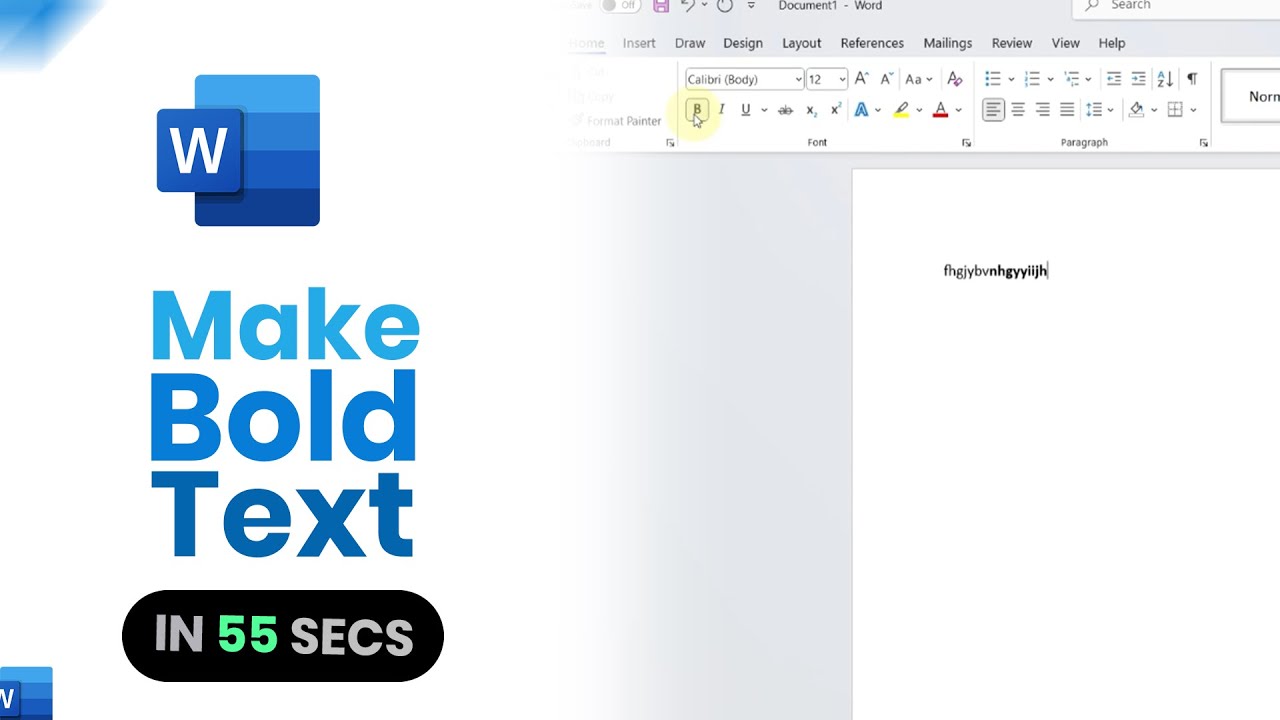 How to Make Bold Text on MS Word [easy] - YouTube