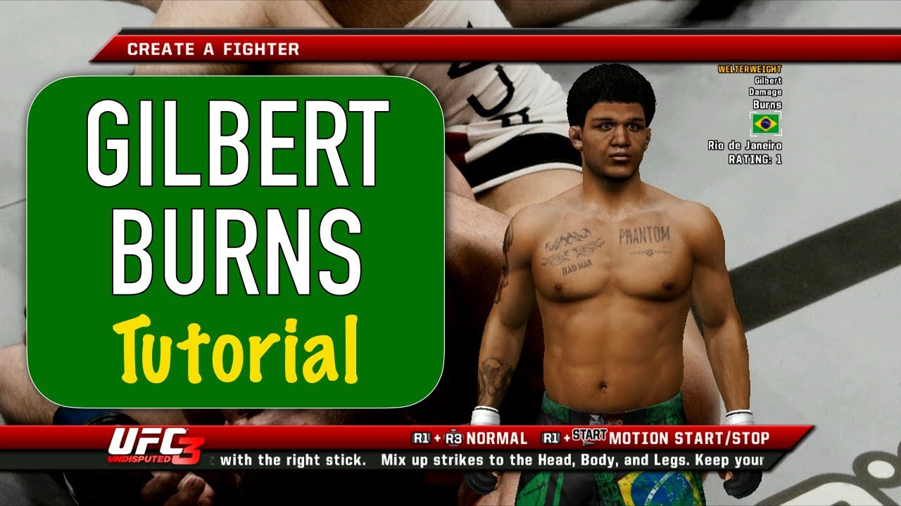 Gilbert "Durinho" Burns w/Afro || UFC Undisputed 3 CAF Formula - YouTube