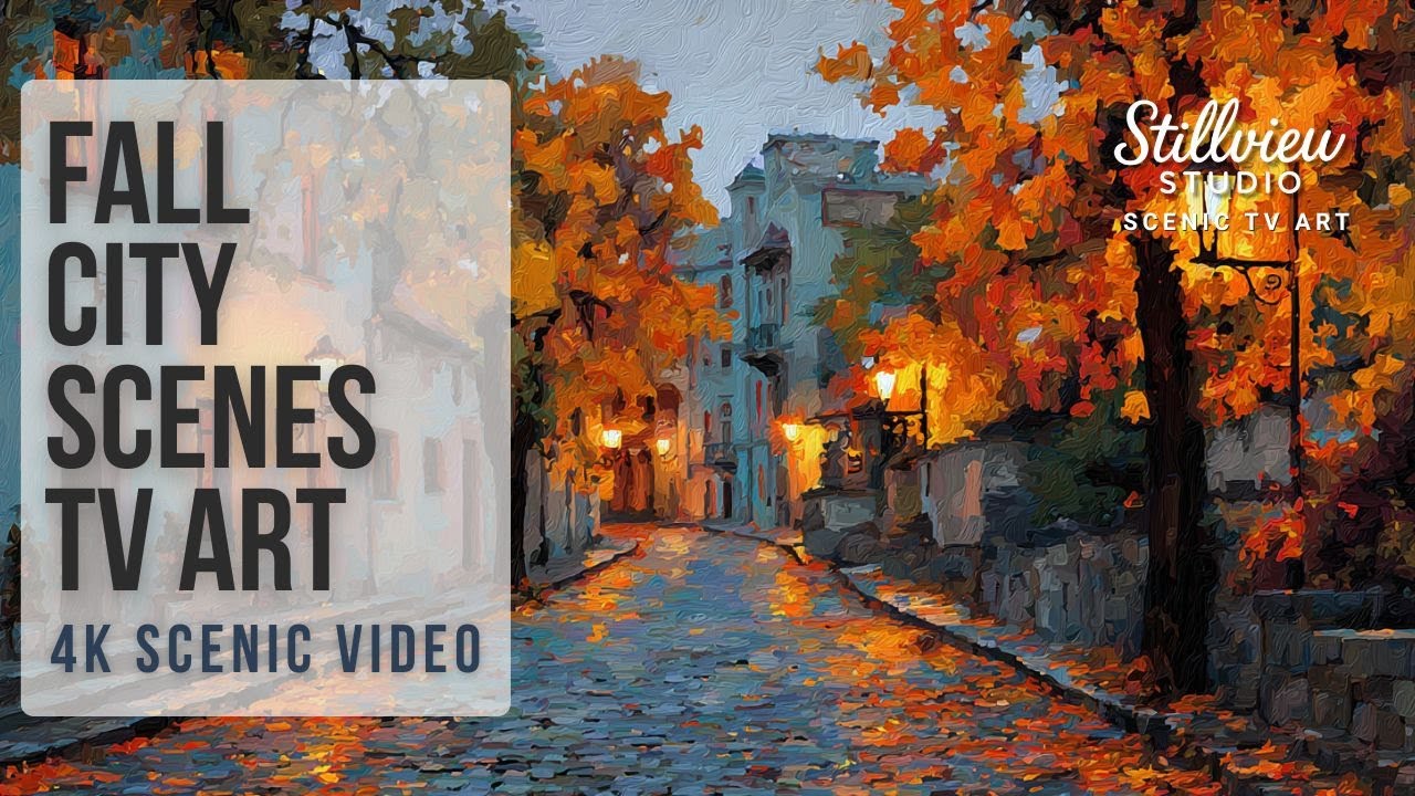 Vintage Autumn in Oil Paintings – Cozy Fall City Scenes & Nostalgic ...