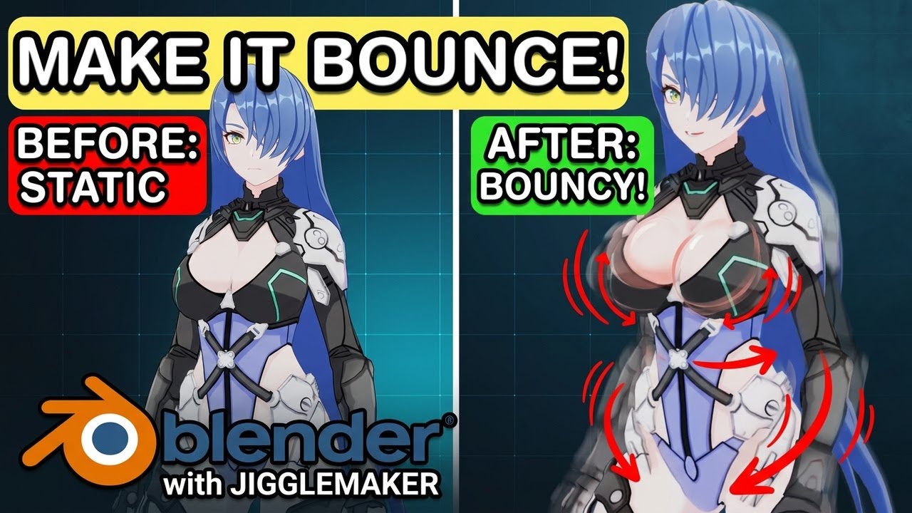 How to Add Jiggle Physics in Blender with JiggleMaker (Easy Tutorial ...