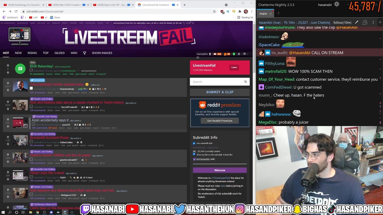 Hasanabi Reacts -Live Stream Fails (LSF) - YouTube