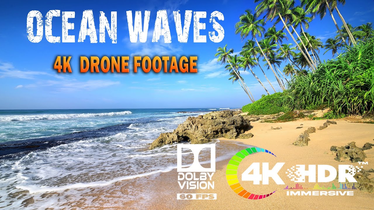 ocean waves: 4K Drone Aerial Footage | No Copyright - YouTube Music