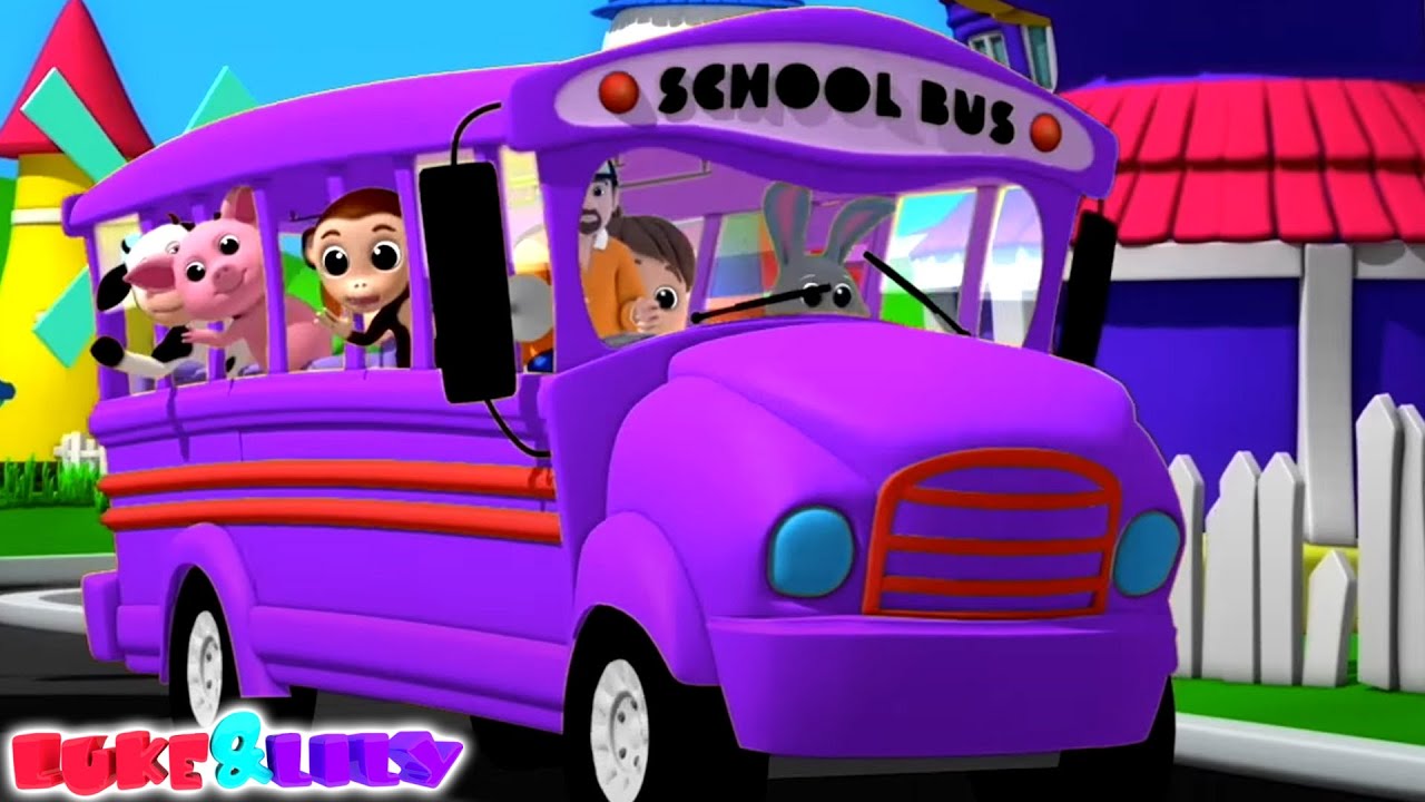 Wheels On The Bus Go Round And Round Nursery Rhymes And Cartoon Videos ...
