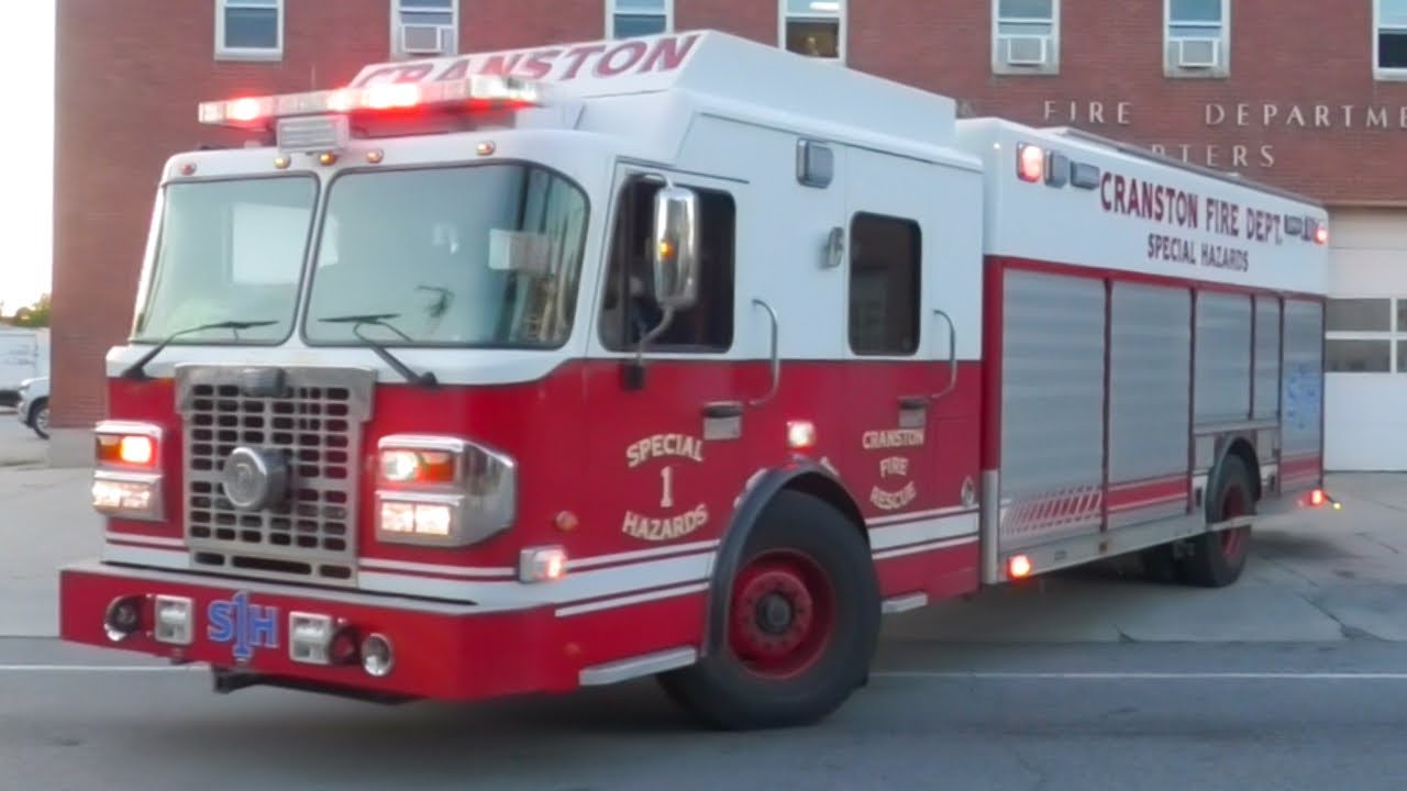 Cranston, RI Fire Department Special Hazards 1 Responding - YouTube