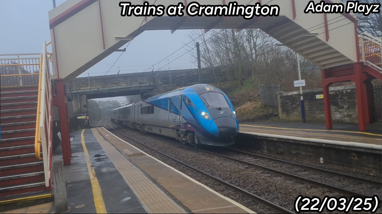 Trains at Cramlington (22/03/25) - YouTube