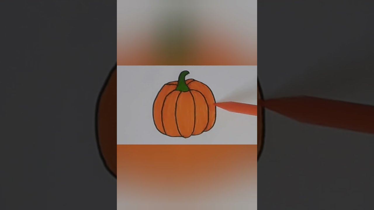 Cara mudah menggambar labu #short #drawing #short - YouTube