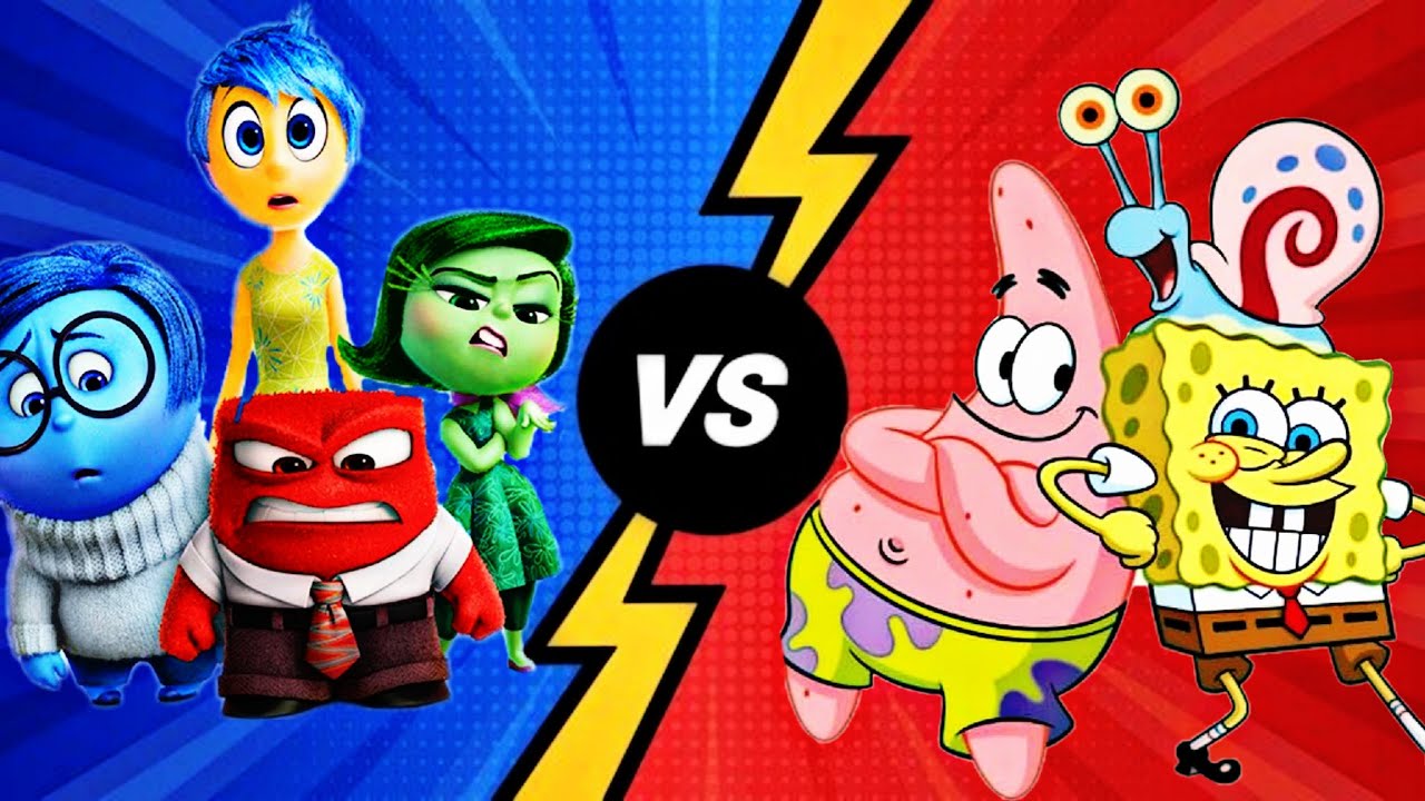 INSIDE OUT 2 🆚️ SPONGEBOB 💪 WHO WILL WIN? 🎶 TILES HOP BATTLE - YouTube