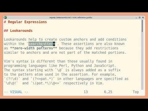 Vim regexp: Lookarounds - YouTube
