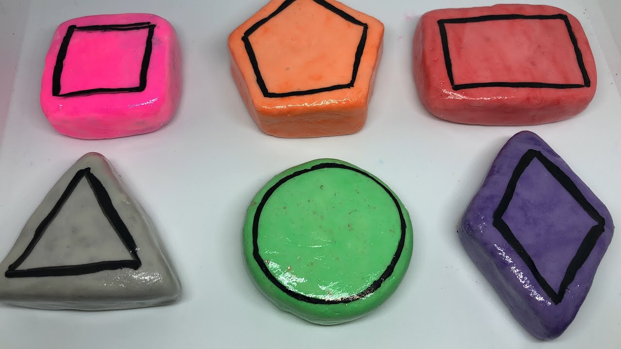 simple shapes ASMR clay cracking light plasticine relaxing satisfying ...