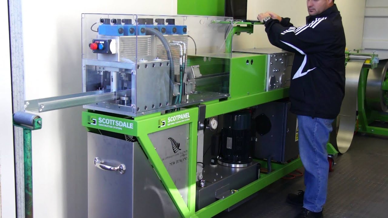 SCS Steel Frame Machine 90mm rollformer double rivet - YouTube