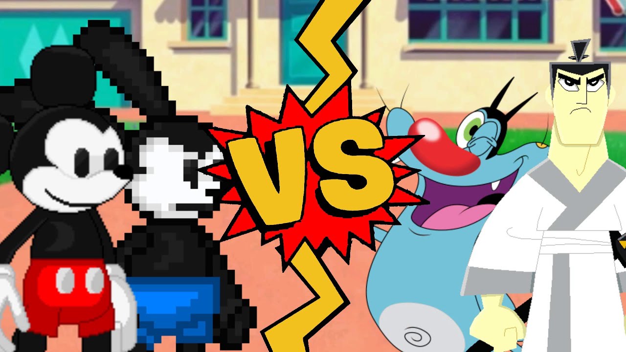 M.U.G.E.N. Battles | Mickey Mouse/Oswald the Lucky Rabbit vs Oggy ...