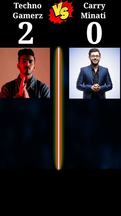 Techno Gamerz Vs Carry Minati | #viral #shortsviral #comparison #trendingshorts #shorts - YouTube