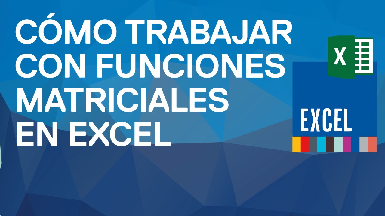 Cómo trabajar con matrices en Excel 2010 - YouTube
