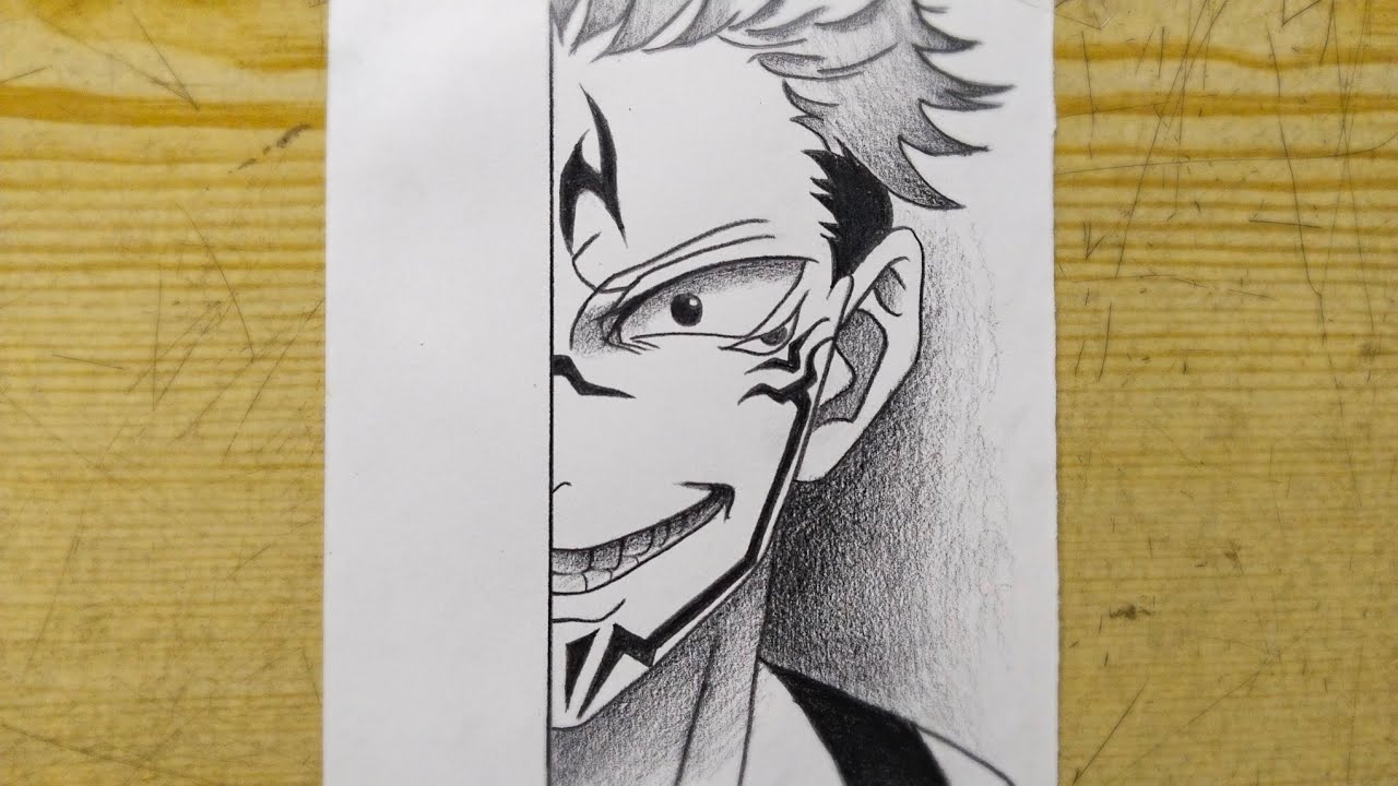 Ryomen sukuna drawing from jujutsu kaisen || how to draw Anime ...