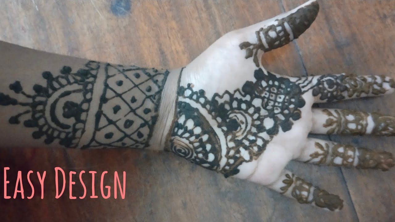 Niya putting mehendi|Easy Mehendi design. - YouTube
