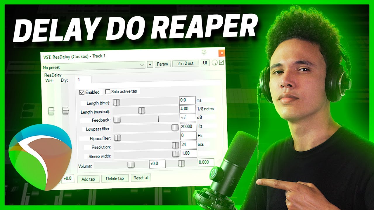 DELAY DO REAPER - GUIA COMPLETO - Review ReaDelay | Plugin Free - YouTube