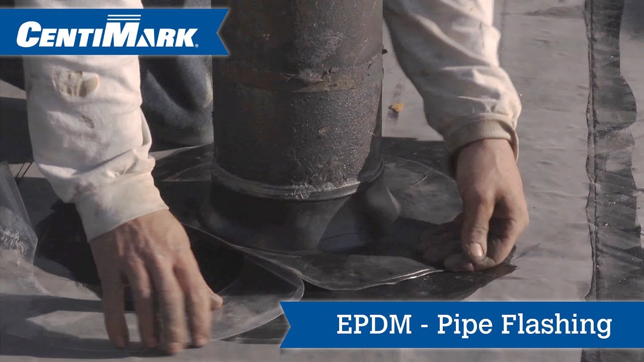 What is the process of flashing a pipe on an EPDM Roof? - YouTube