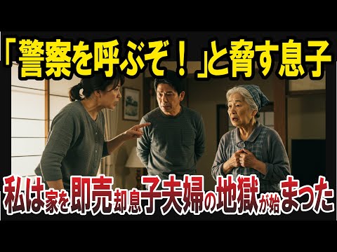 【78歳女性】「警察を呼ぶぞ！」息子の脅しに静かに決意した私──即座に家を売却し強制退去…甘えきった息子夫婦の地獄が始まった【70代の逆襲】