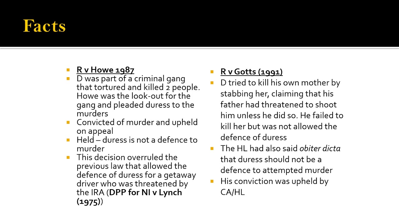 General defences part 4 - Duress & Necessity - YouTube