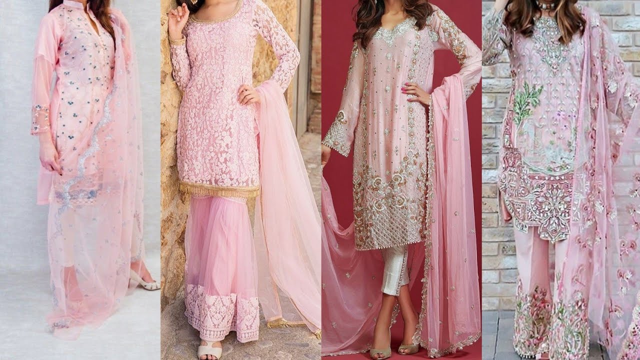 Top Elegant & Stylish Pink Party Wear Dresses || Baby pink Colour Dress ...