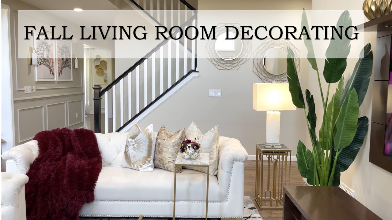 FALL LIVING ROOM DECORATING IDEAS| CLEAN AND DECORATE WITH ME 2023 ...