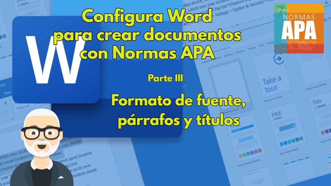 Configura Word para crear documentos bajo Normas APA - Parte III - YouTube