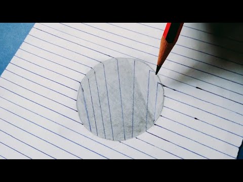 Drawing a round hole - trick art with pencil ll drawing for beginners ...