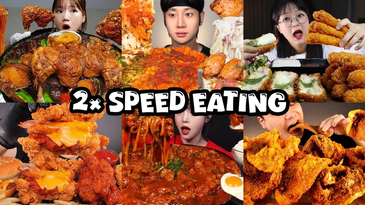 2× SPEED EATING SOUND | BEST COMPILATION | ASMR MUKBANG | SPEED MUKBANG ...