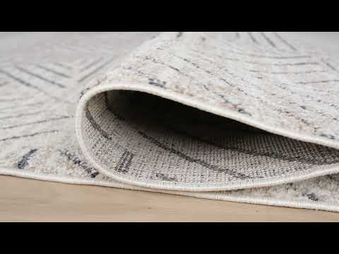 Abani Rugs CAB100A Contemporary Beige Grey Triangle