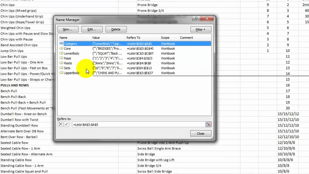 EAF#2 - Create Fitness Programme with Excel Part 2 - YouTube