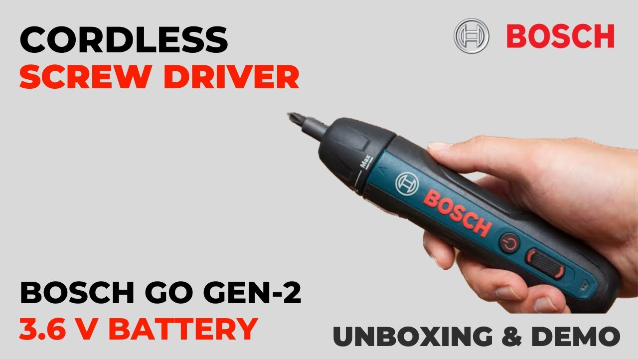 Bosch mini Cordless Screwdriver for home | Bosch GO (Gen-2) - YouTube