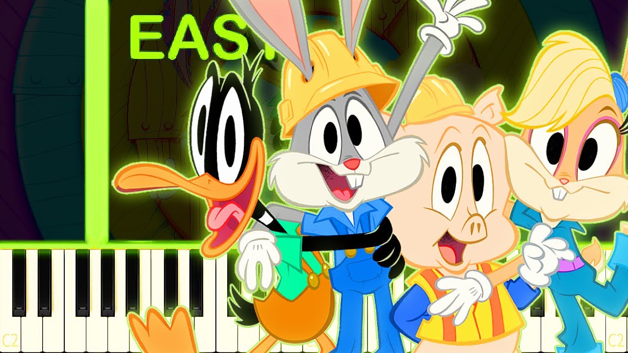 BUGS BUNNY BUILDERS THEME - EASY Piano Tutorial - YouTube