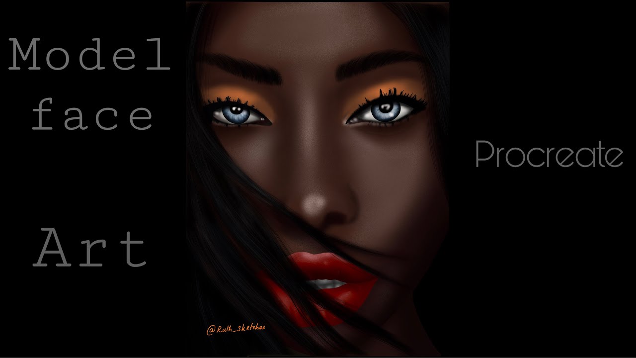 Model face | art | drawing | digital art | procreate - YouTube