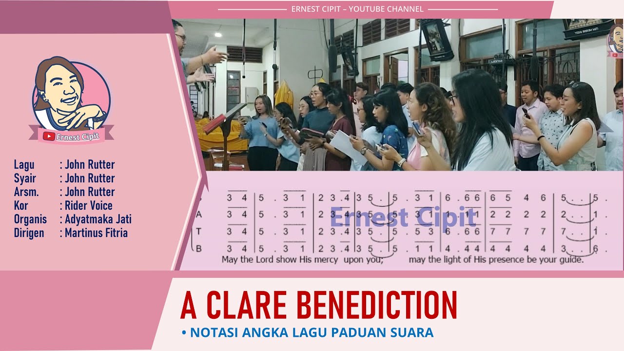 A Clare Benediction | Lagu Komuni Karya John Rutter | Rider Voice ...