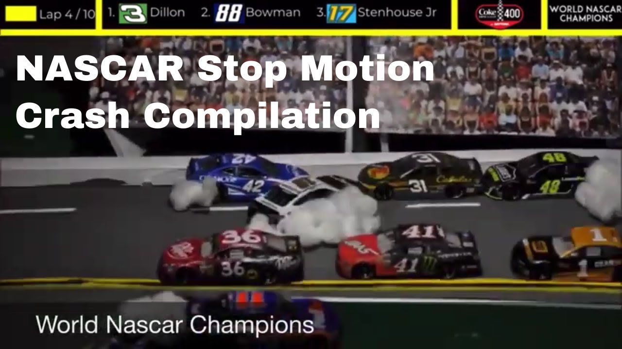 NASCAR Stop Motion Crash Compilation - YouTube