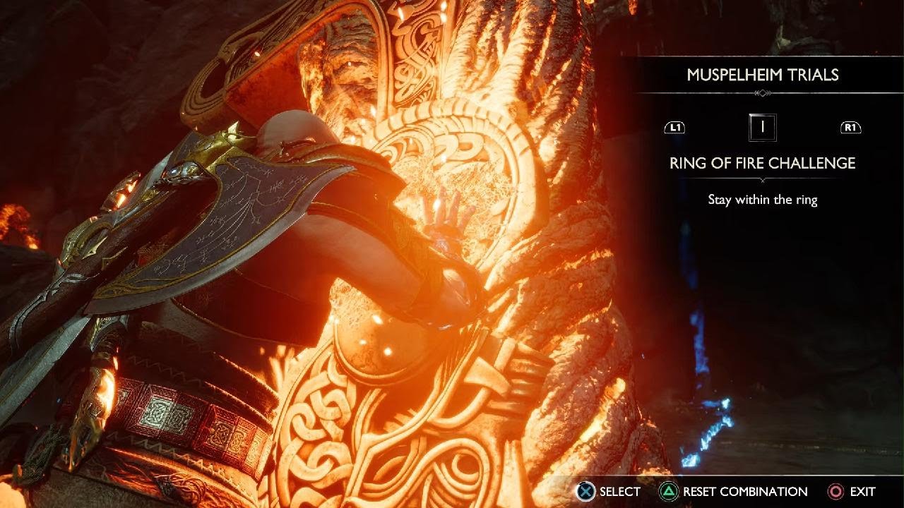 God of War Ragnarök - Ring Of Fire Challenge Muspelheim Trials - YouTube