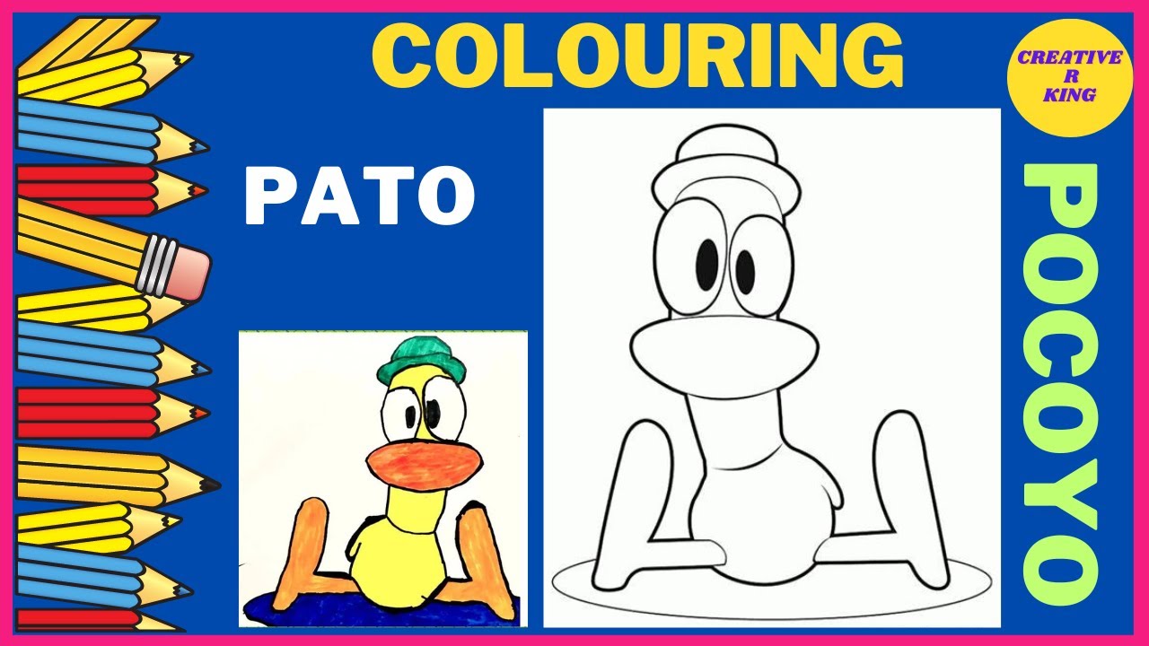 Colouring Pato ll Pocoyo full screen ll Markers ll for kids - YouTube
