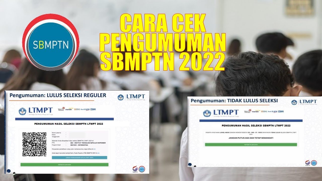 CARA CEK PENGUMUMAN SBMPTN 2022 - YouTube