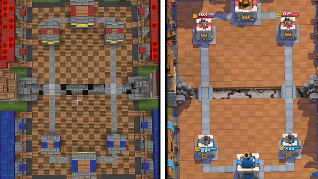 CLASH ROYALE en MINECRAFT !! TODAS las ARENAS y TROPAS de Clash Royale ...